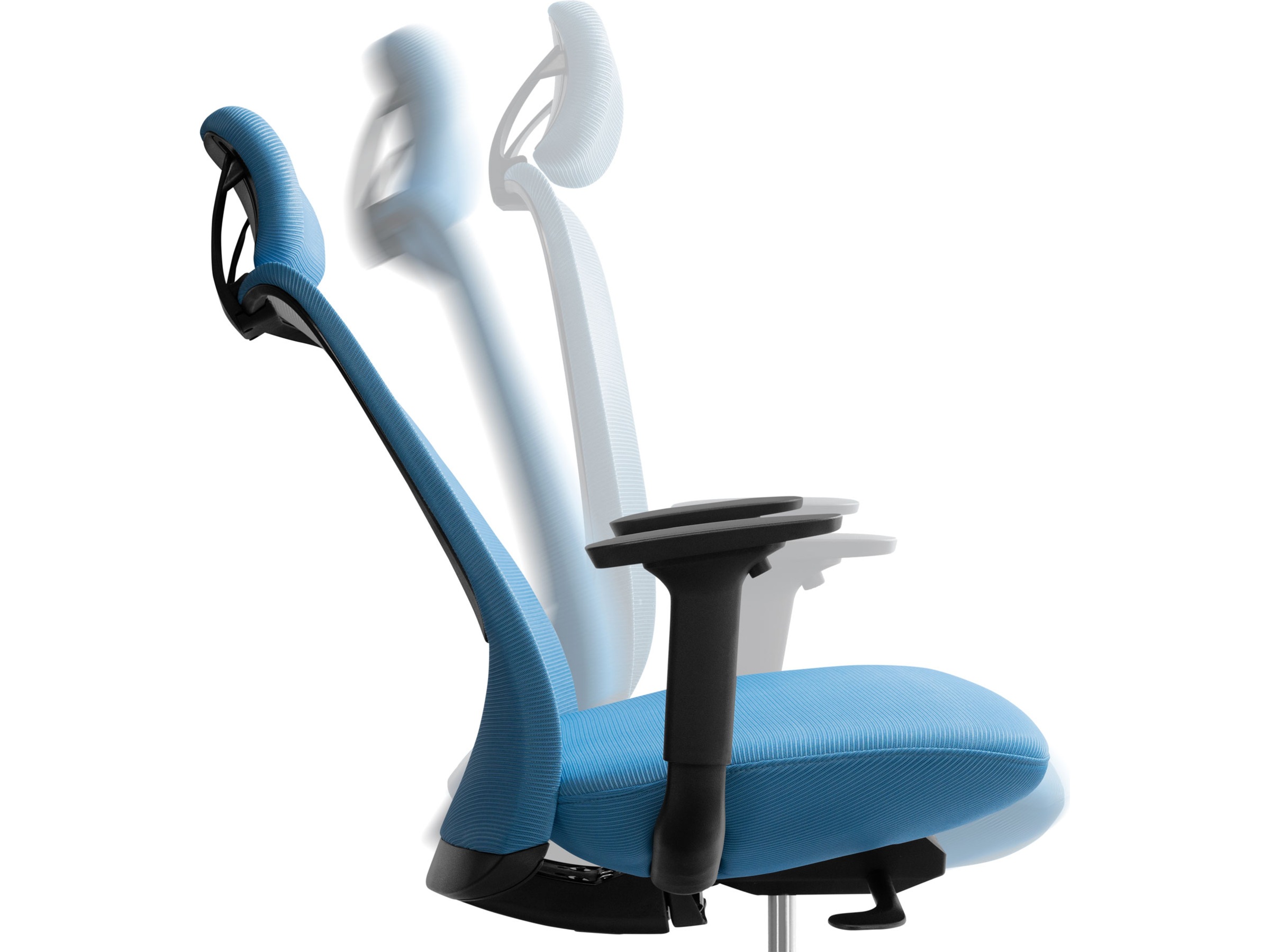 Ergonomisk kontorstol design blå | KomplettBedrift.no