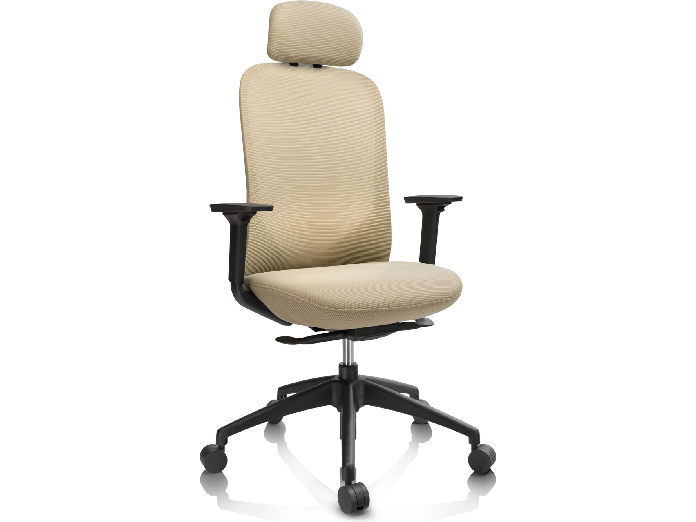Ergonomisk kontorstol design beige | KomplettBedrift.no