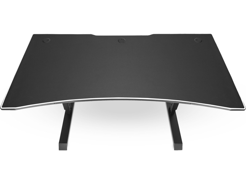 Svive Altair Gaming Desk matt sort med hvite sømmer | KomplettBedrift.no