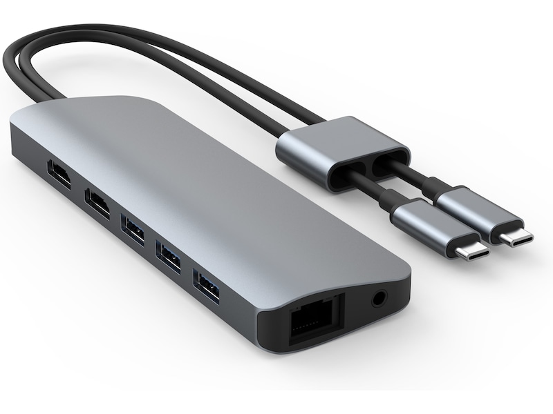HyperDrive VIPER 10-i-2 USB-C Hub (grå) -B-Grade - KomplettBedrift.no
