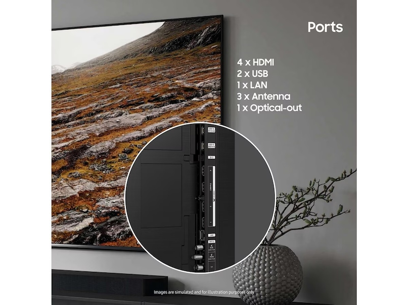 Samsung 55" Q70 QLED 4K TQ55Q70C + Bildekalibrering - KomplettBedrift.no