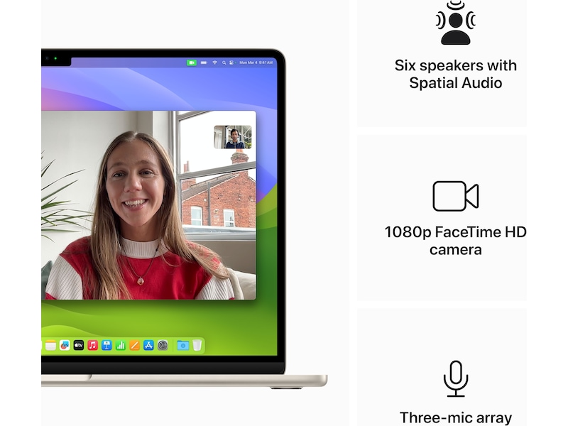 Macbook Air 15 (2024) 256GB (stjerneskinn) | KomplettBedrift.no